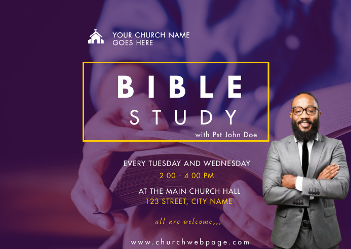Bible Study Template | PosterMyWall