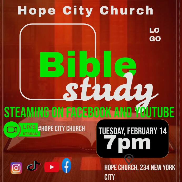 Bible study Template | PosterMyWall