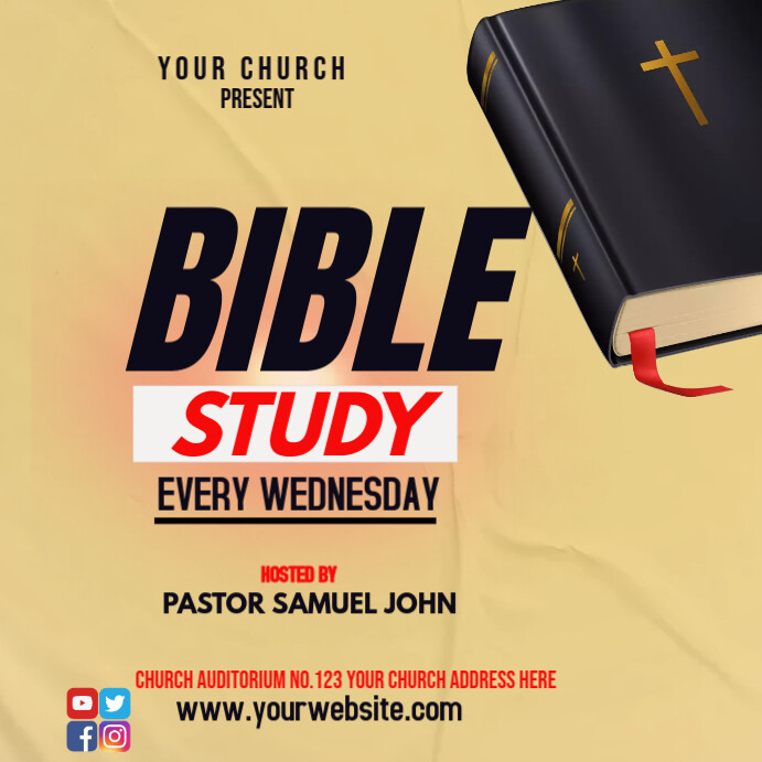 BIBLE STUDY Template | PosterMyWall
