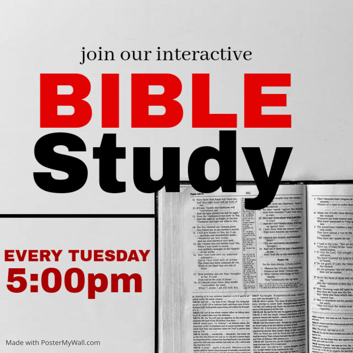 Copy of Bible study | PosterMyWall