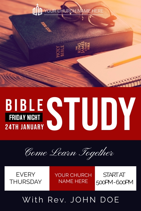 Bible Study Template | PosterMyWall