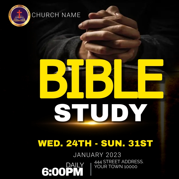 BIBLE STUDY Template | PosterMyWall