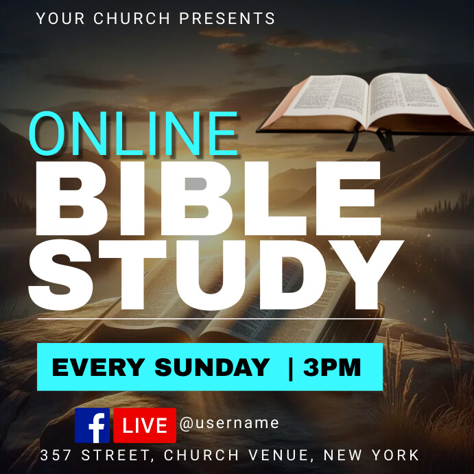 bible study Template | PosterMyWall