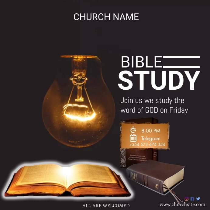 Bible Study Template | PosterMyWall