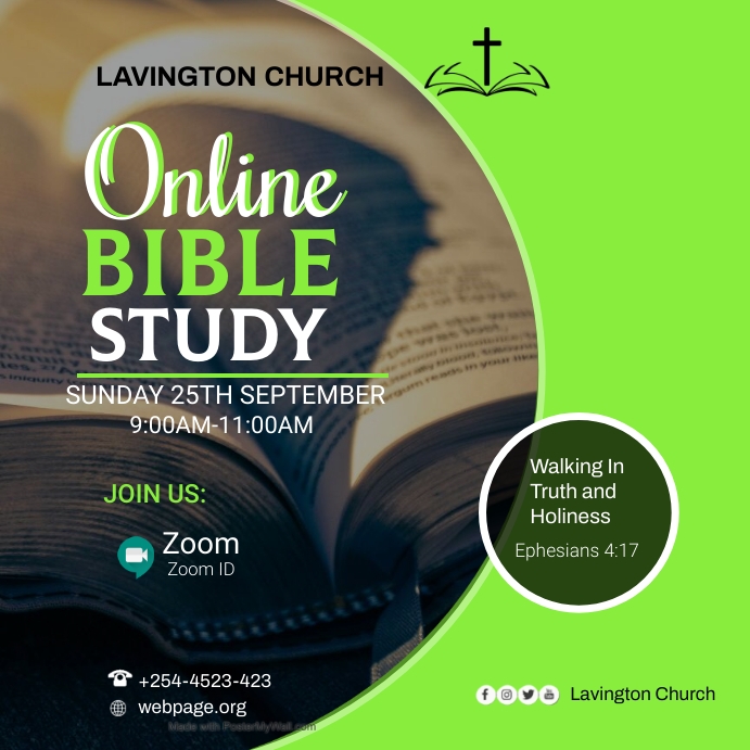 Bible Study Template | PosterMyWall