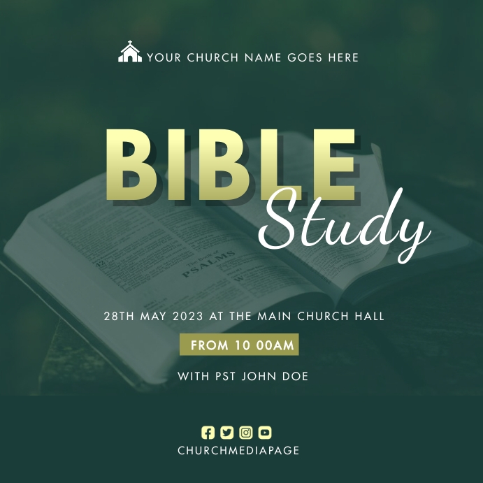 Bible Study Template | PosterMyWall