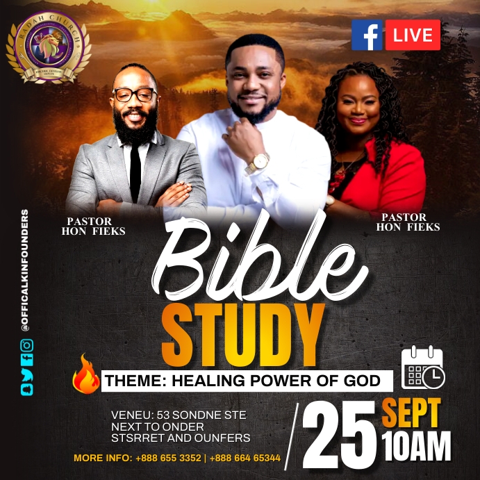 Copy of bible study | PosterMyWall