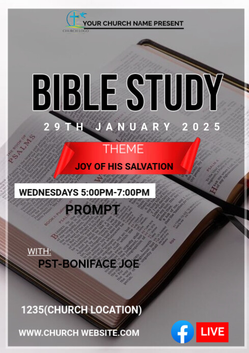 Bible study Template | PosterMyWall
