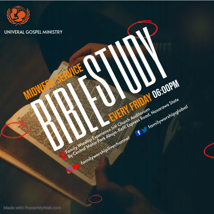 Modèle Bible study design template | PosterMyWall