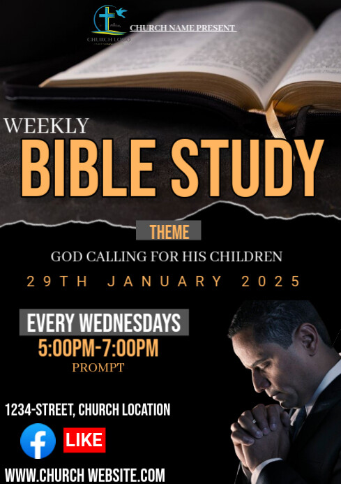 Bible study Template | PosterMyWall