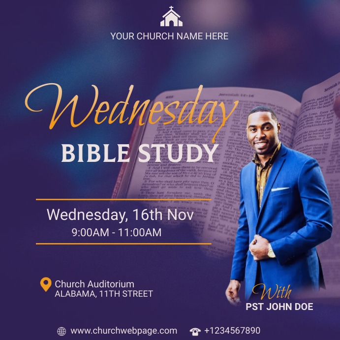 Copy of Bible Study | PosterMyWall