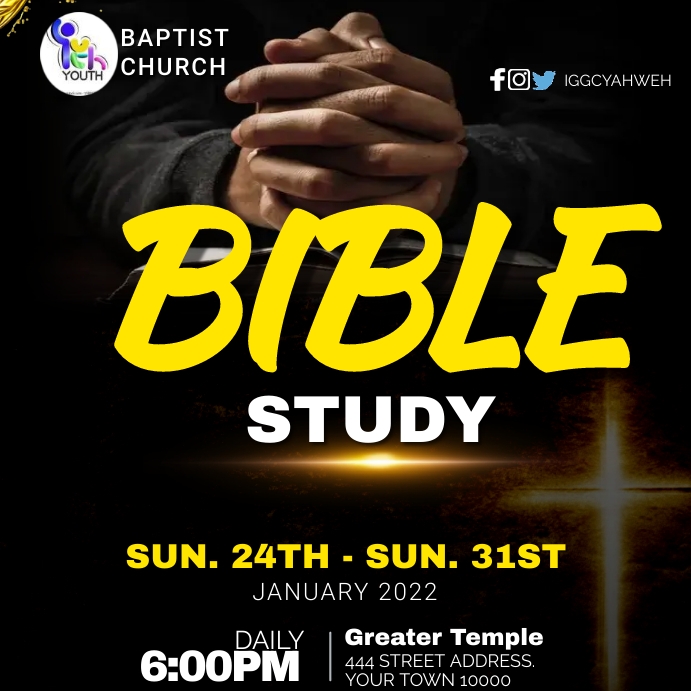 Plantilla de BIBLE STUDY | PosterMyWall