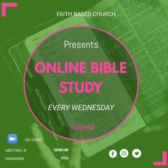 Bible Study Template | PosterMyWall