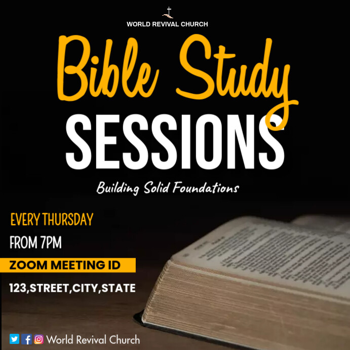 Bible Study Template | PosterMyWall