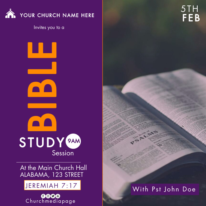 Pelajaran Alkitab Templat | PosterMyWall