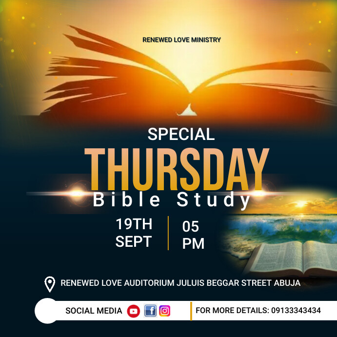 Bible study Template | PosterMyWall