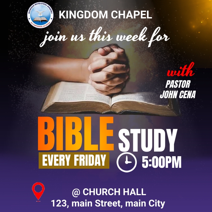 Modèle Bible study | PosterMyWall