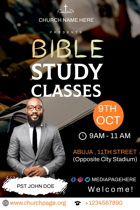 Bible Study Template | PosterMyWall