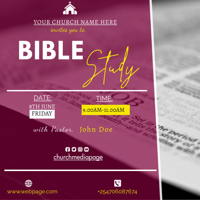 bible study Template | PosterMyWall