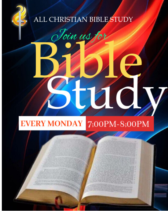 Plantilla de BIBLE STUDY | PosterMyWall