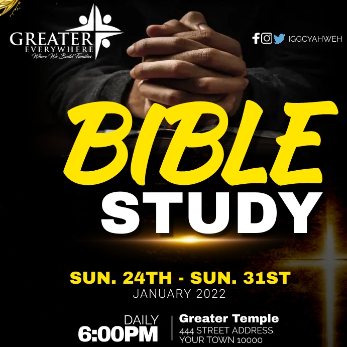 BIBLE STUDY Template | PosterMyWall