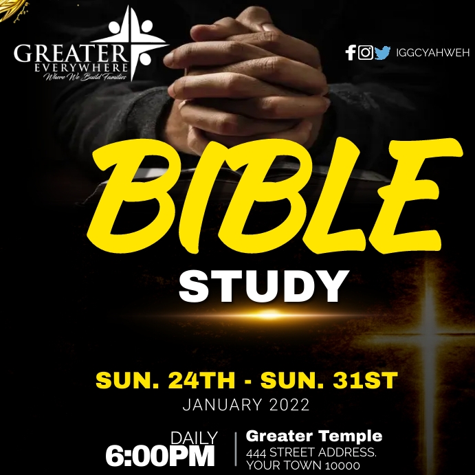 BIBLE STUDY Template | PosterMyWall