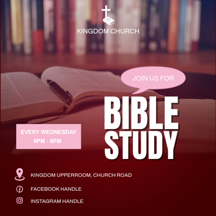 Modèle Bible study | PosterMyWall