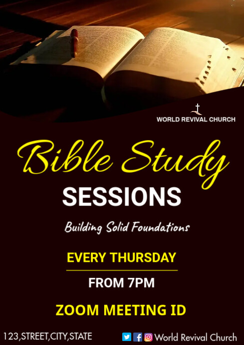 Bible Study Template | PosterMyWall