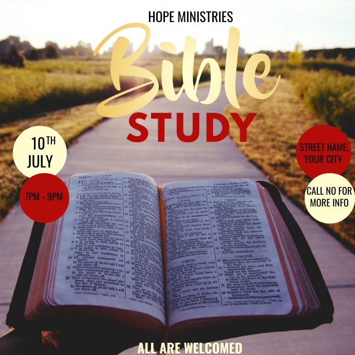 Bible Study Template | PosterMyWall