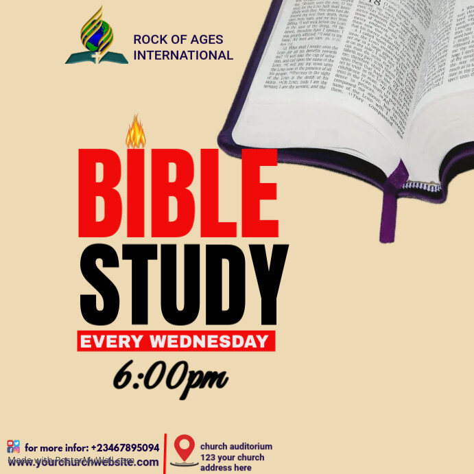 BIBLE STUDY Template | PosterMyWall
