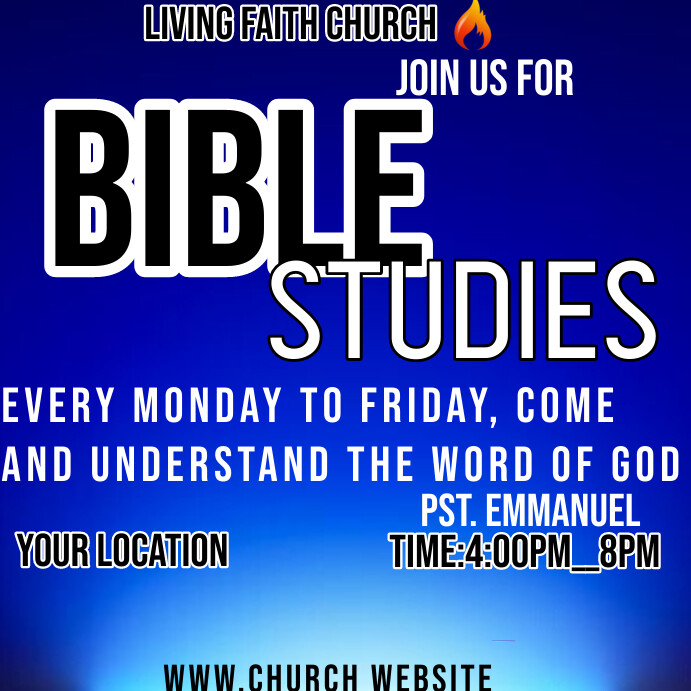 Bible study Template | PosterMyWall