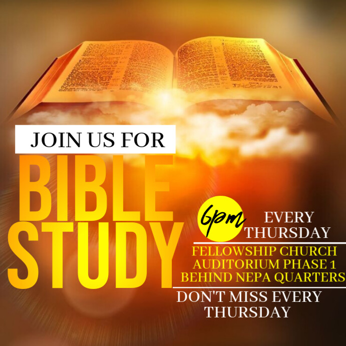 Copy of Bible study | PosterMyWall