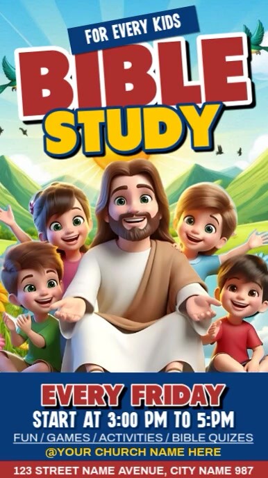 Plantilla de Bible Study | PosterMyWall