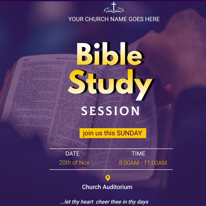 Bible Study Template | PosterMyWall