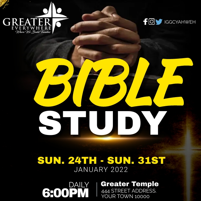 BIBLE STUDY Template | PosterMyWall