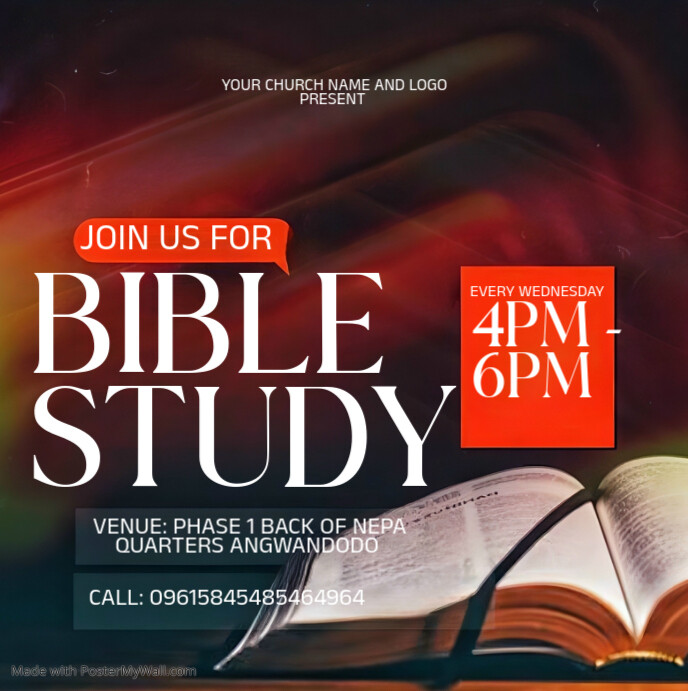 Copy of Bible study | PosterMyWall