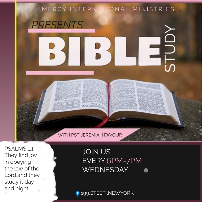 BIBLE STUDY Template | PosterMyWall