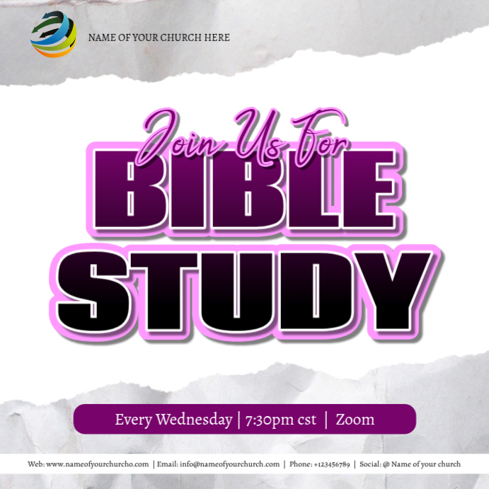 Bible Study Event Flyer Template | PosterMyWall
