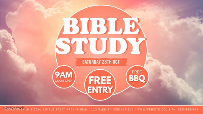 Bible Study Facebook Event Cover Template | PosterMyWall
