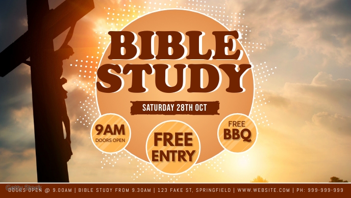 Bible Study Facebook Event Cover Template | PosterMyWall