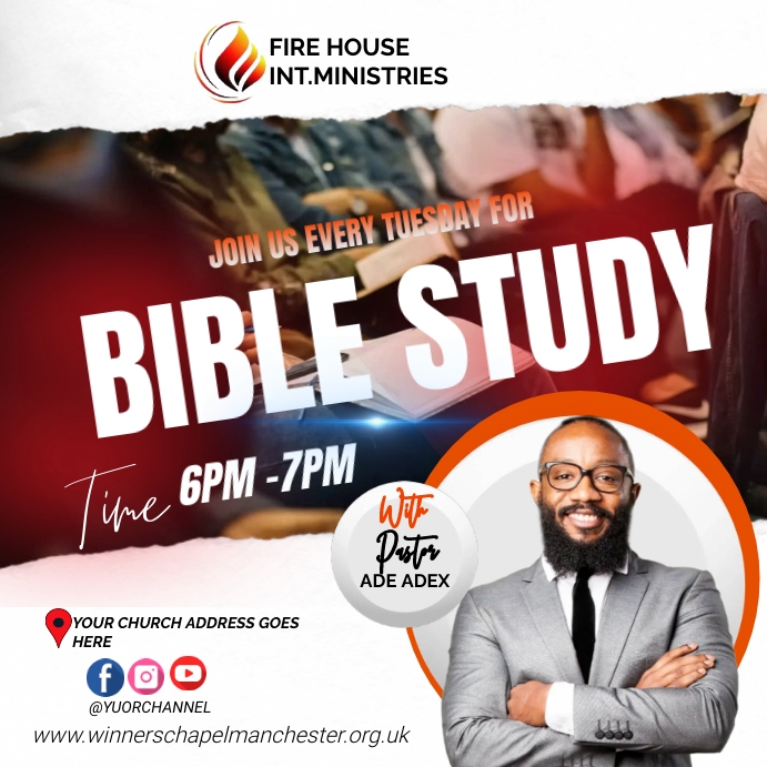 BIBLE STUDY FLIERS Template | PosterMyWall