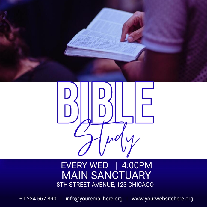 bible study flyer Template | PosterMyWall