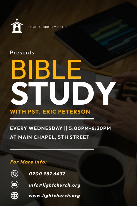 Bible study flyer Template | PosterMyWall