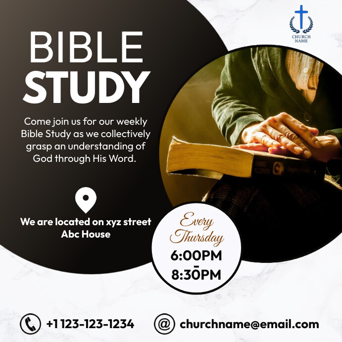 Bible Study Flyer Design Template | PosterMyWall