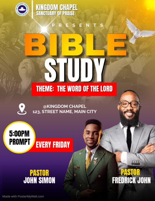 Plantilla de Bible study flyer | PosterMyWall