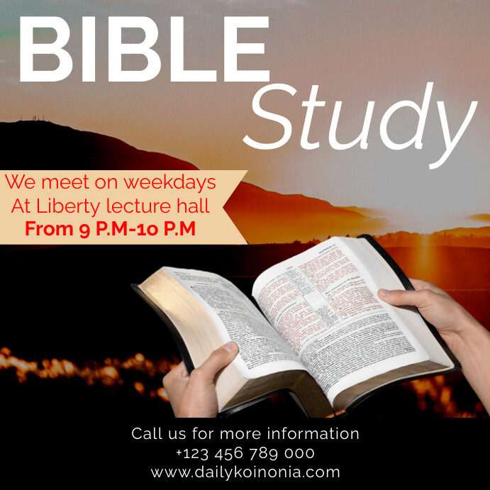 Bible study flyer design Template | PosterMyWall