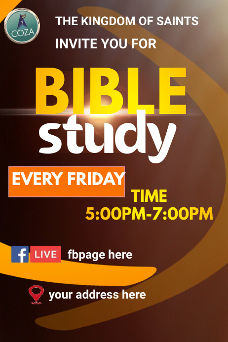 Modèle Bible study flyer | PosterMyWall