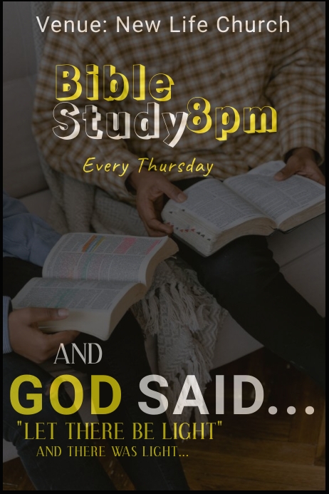 bible study flyer Template | PosterMyWall