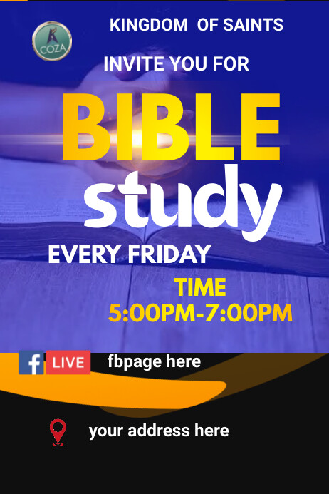 Bible study flyer Template | PosterMyWall