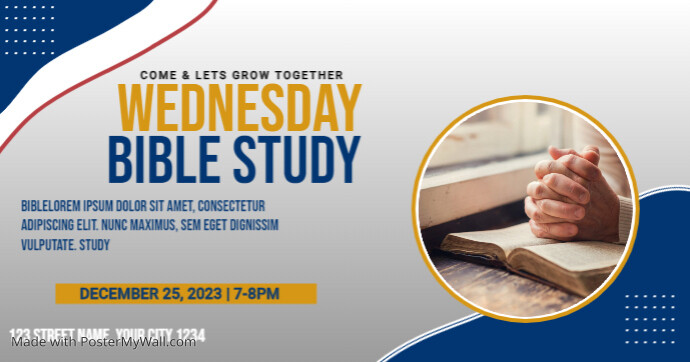 bible study flyer Template | PosterMyWall